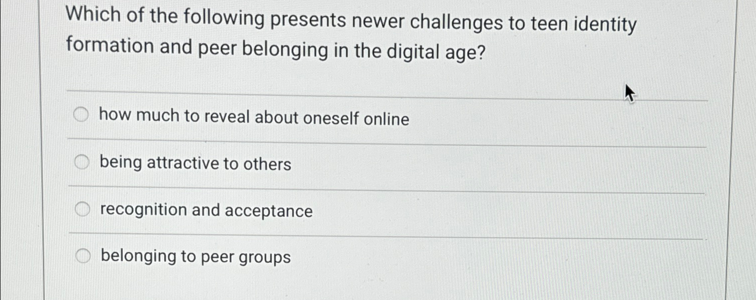 Solved Which of the following presents newer challenges to | Chegg.com