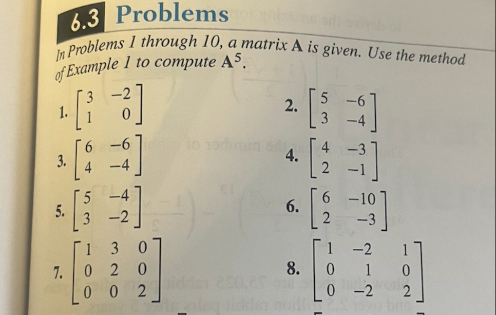 Solved matrix A ﻿is given. Use the method of Example 1 ﻿to | Chegg.com