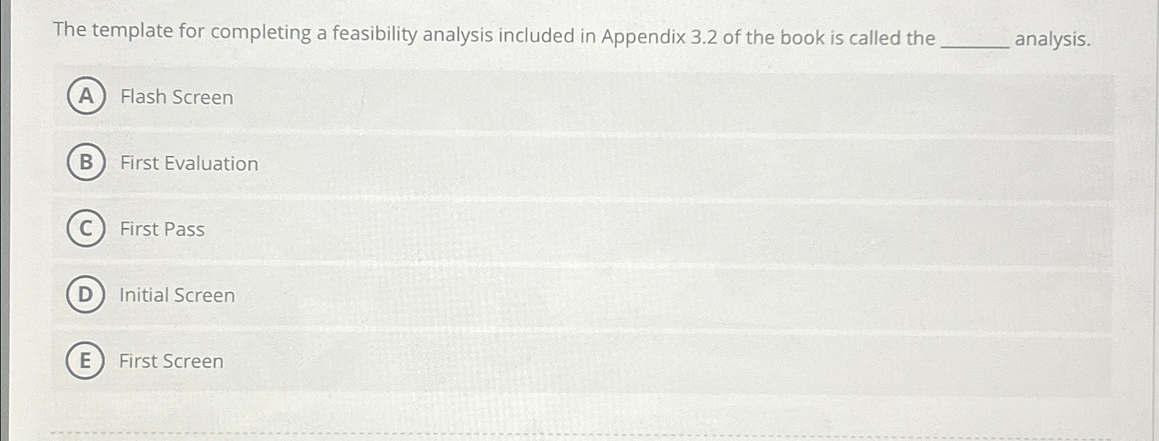 Solved The template for completing a feasibility analysis | Chegg.com