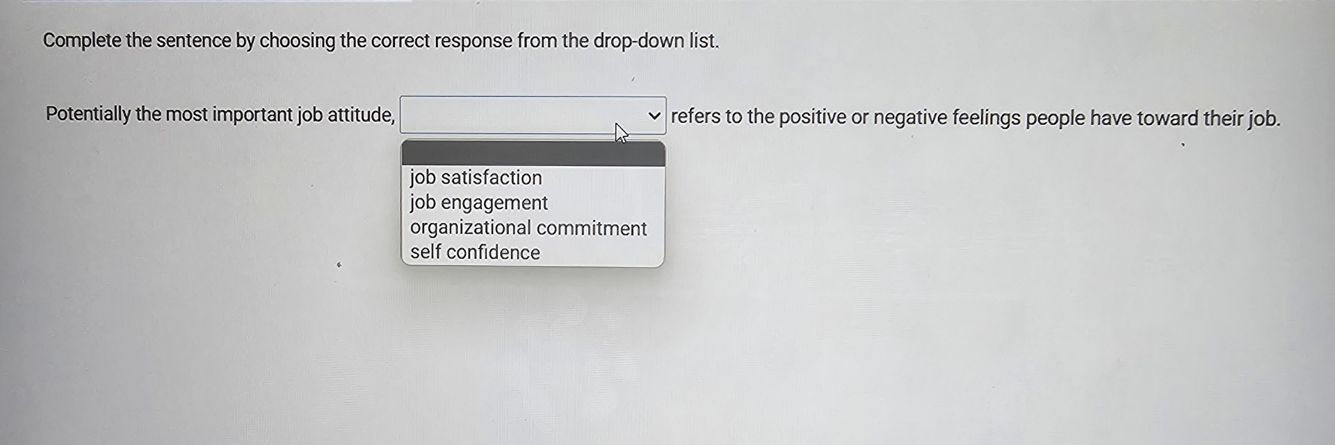 Solved Complete the sentence by choosing the correct | Chegg.com
