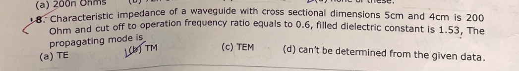 Solved Characteristic impedance of a waveguide with cross | Chegg.com