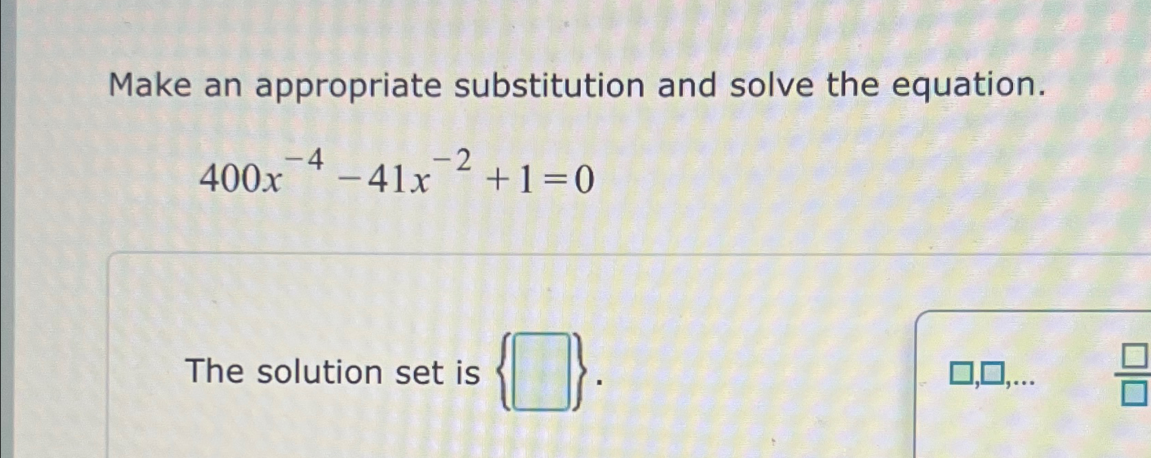 Solved Make an appropriate substitution and solve the | Chegg.com