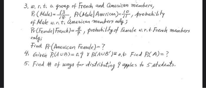 Solved 3. w, rit, a group of French and American members, Pr | Chegg.com