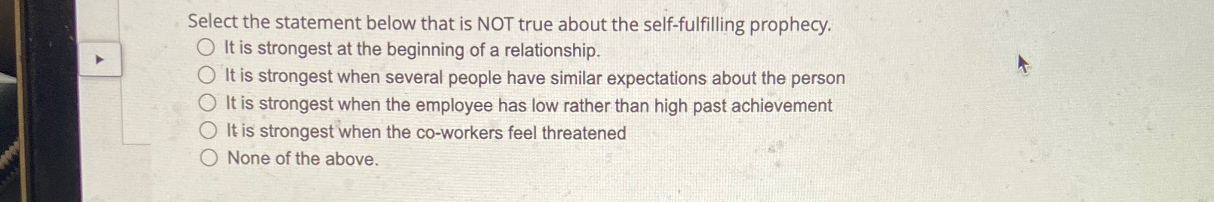 Solved Select the statement below that is NOT true about the | Chegg.com