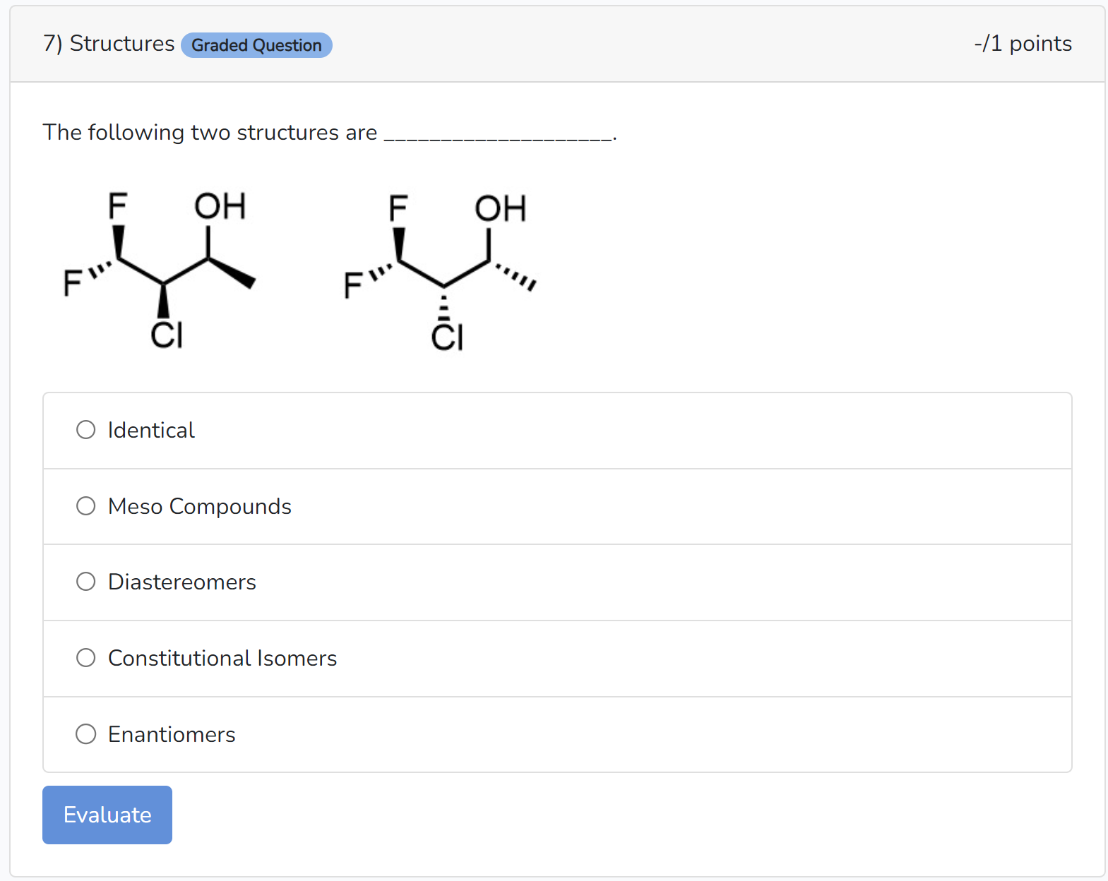 Solved The following two structures areIdenticalMeso | Chegg.com