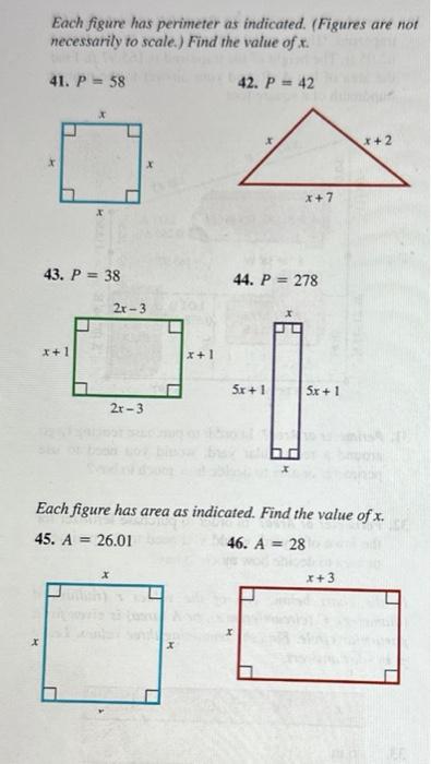 Solved Each figure has perimeter as indicated. (Figures are | Chegg.com