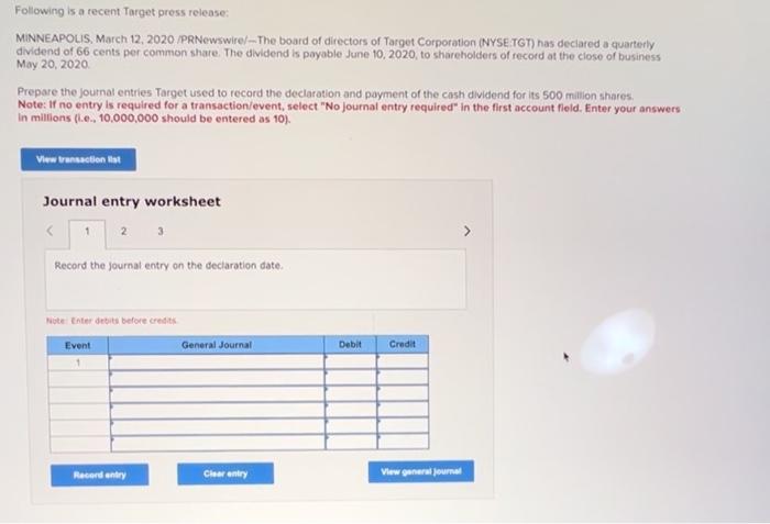 Solved Following is a recent Target press release: | Chegg.com