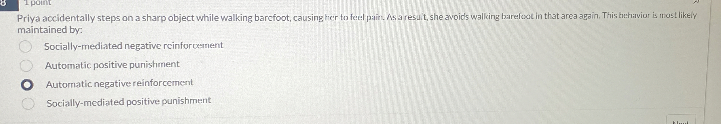 Solved Priya accidentally steps on a sharp object while | Chegg.com