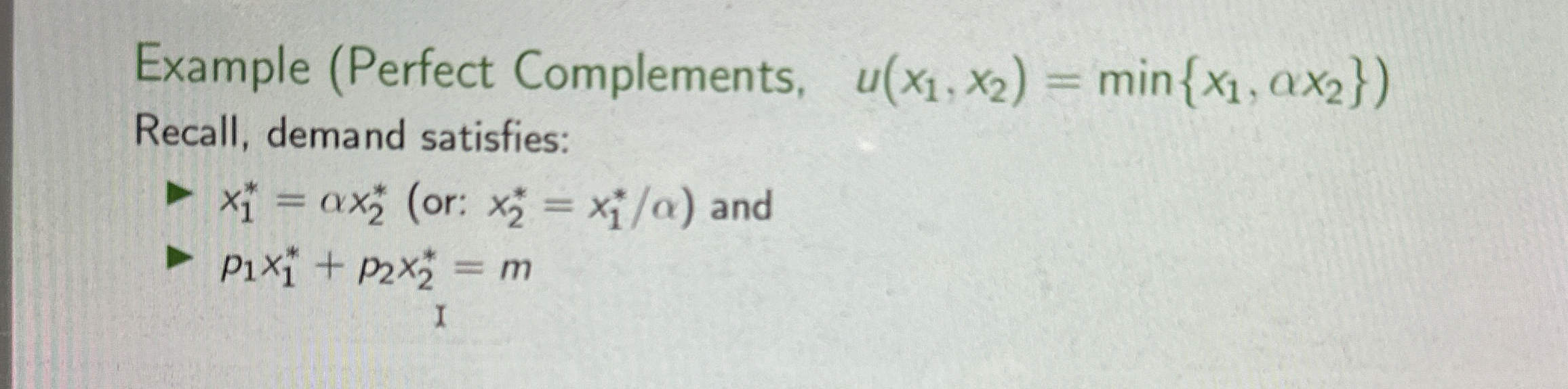 Solved Example (Perfect Complements, | Chegg.com