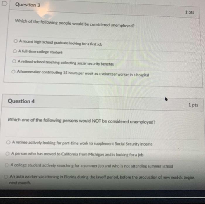 Solved Question 3 1 pts Which of the following people would | Chegg.com