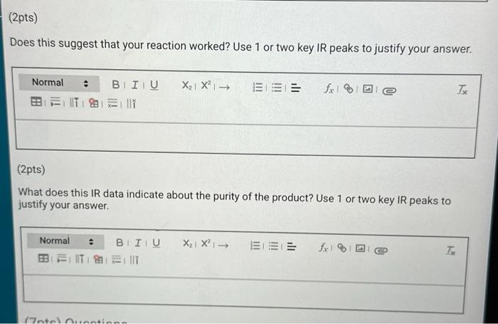 Solved Complete the table with 3 Major IR peaks. Report | Chegg.com