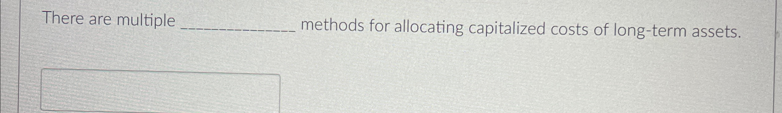Solved There are multiple ﻿methods for allocating | Chegg.com