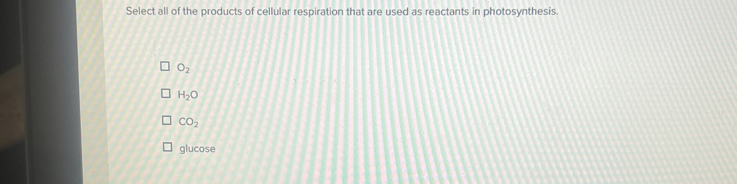 Solved Select all of the products of cellular respiration | Chegg.com