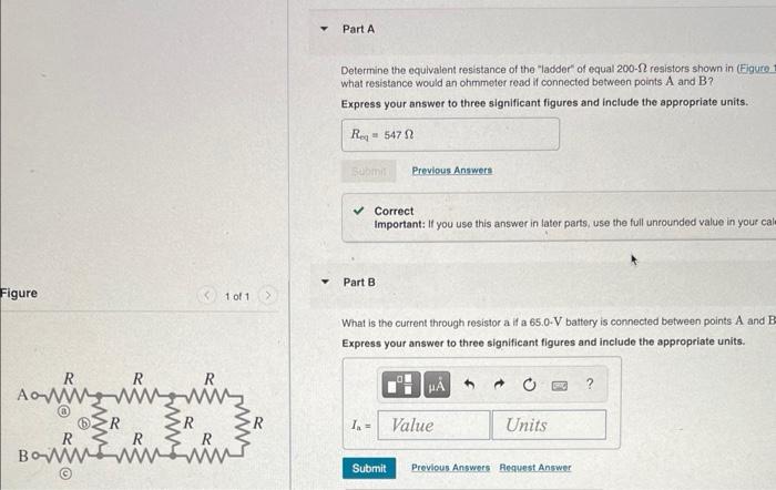 Solved Determine the equlvalent resistance of the "ladder" | Chegg.com