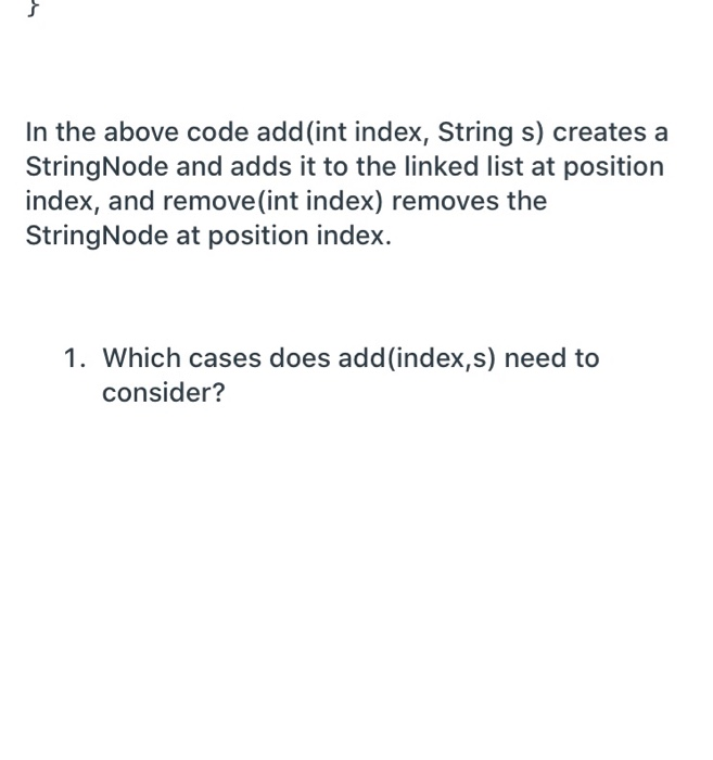 Solved Public Class Stringnode Private String Item