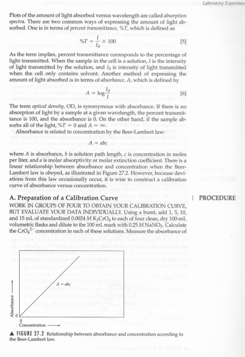 Laboratory Instructor EXPERIMENT 27 REPORT SHEET | Chegg.com