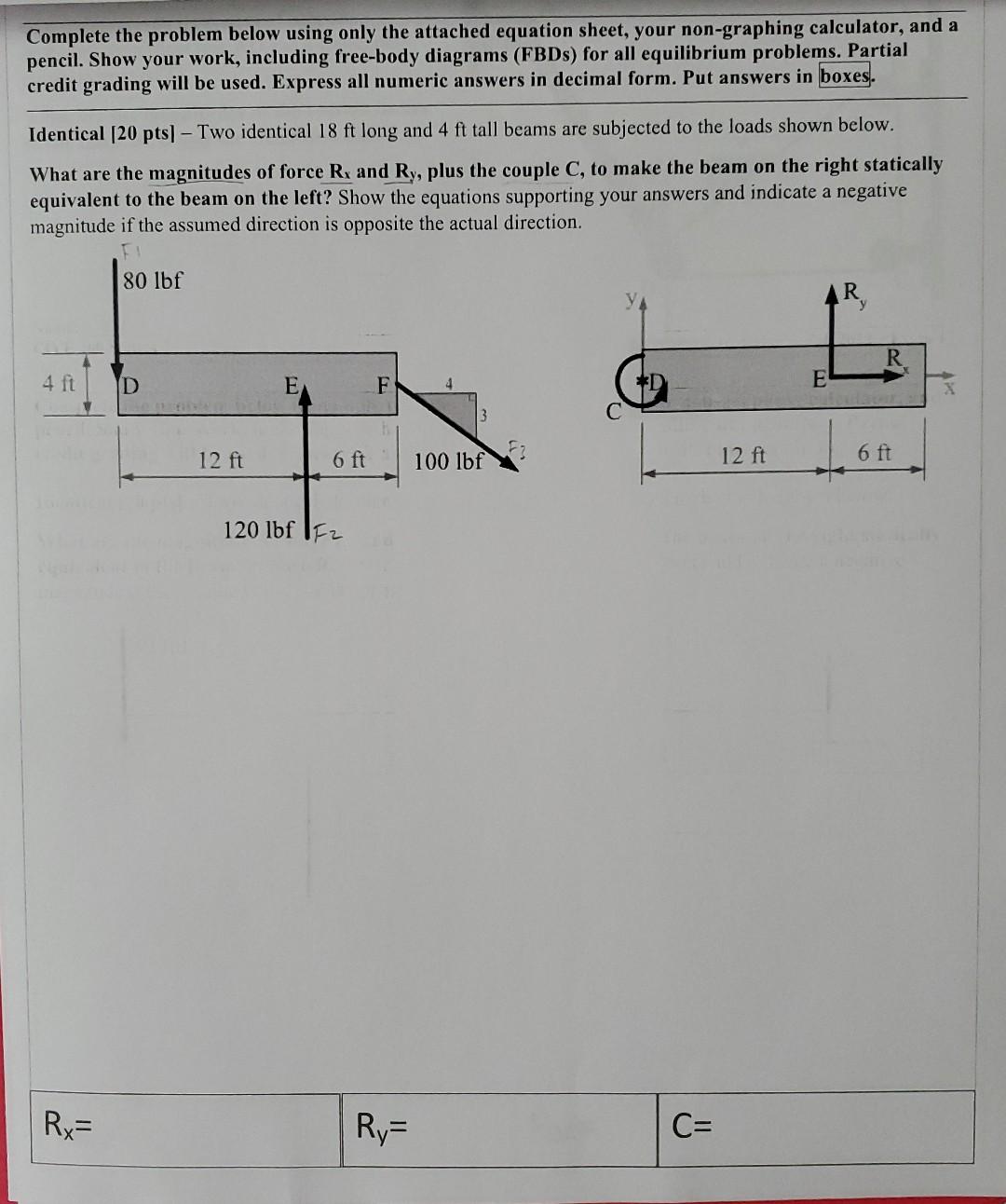 Solved Complete the problem below using only the attached | Chegg.com