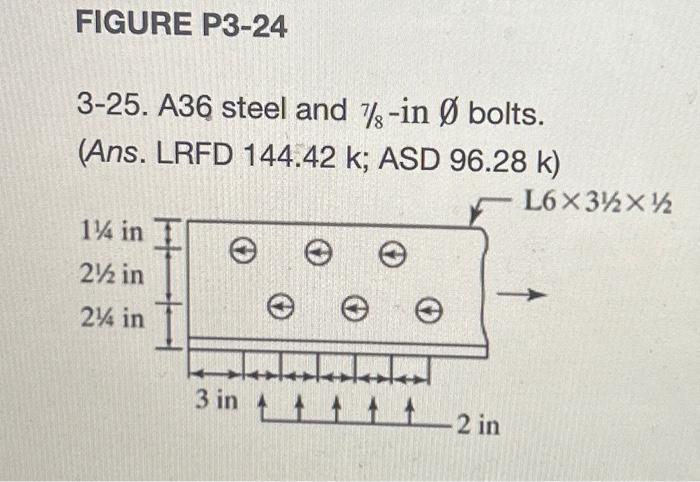 Solved 3-24 to 3-34. Determine the LRFD design strength and | Chegg.com