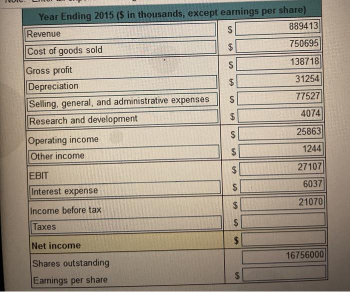 Solved Income statement. Construct the Barron Pizza, Inc. | Chegg.com
