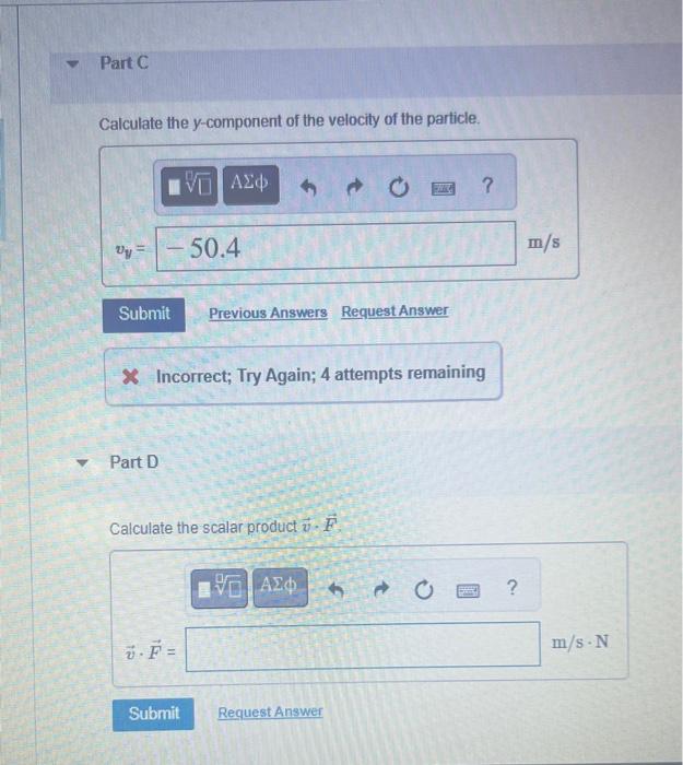 Solved A particle with charge −5.40nC is moving in a uniform | Chegg.com