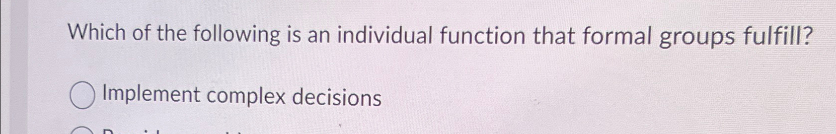 Solved Which of the following is an individual function that | Chegg.com
