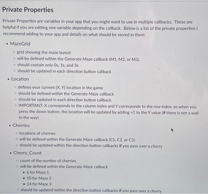 Create a MATLAB app that is a maze solving game. Your | Chegg.com