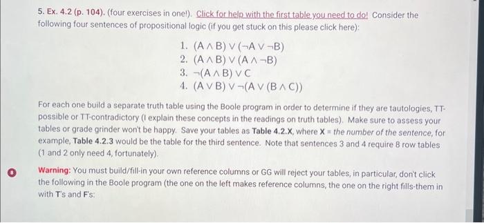 5. Ex. 4.2 (p. 104). (four exercises in onel). Click | Chegg.com