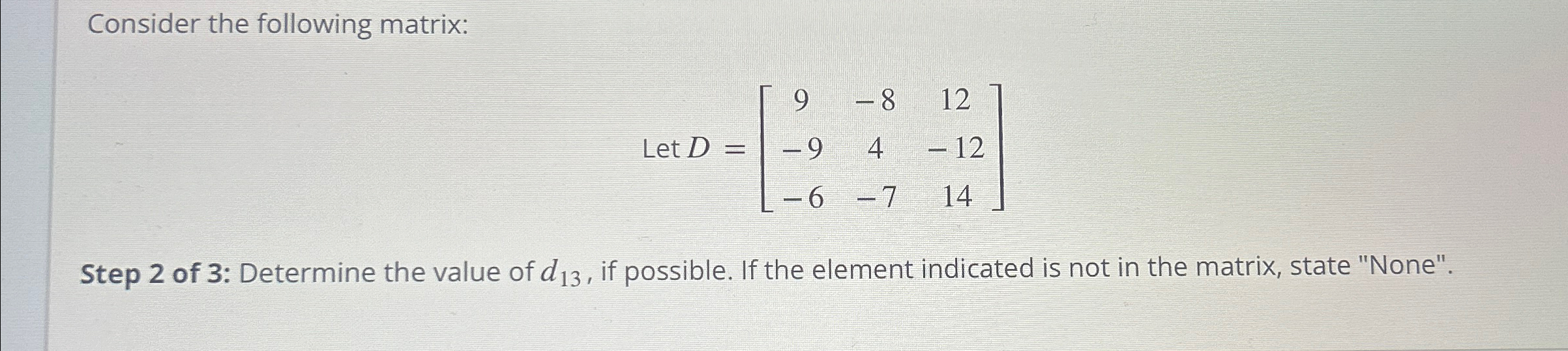 Solved Consider the following matrix: ﻿Let | Chegg.com