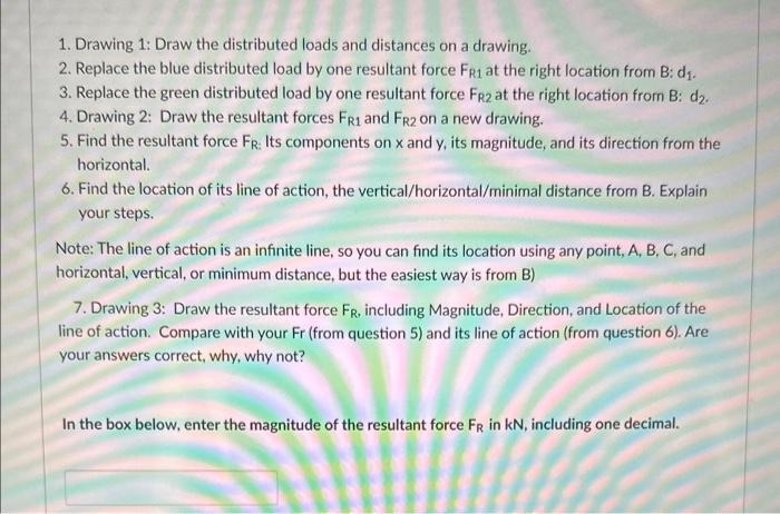Solved A structure is submitted to two distributed loads: - | Chegg.com