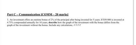 Solved Part C - Communication [COMM - 20 marks]\\nAn | Chegg.com