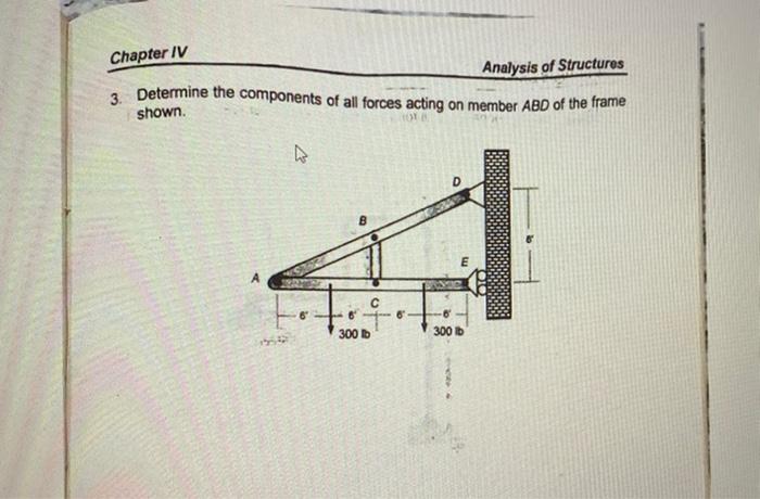 Solved Chapter IV Analysis of Structures 3. Determine the | Chegg.com