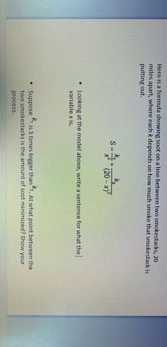 Solved Here is a formula showing soot on a line between two | Chegg.com
