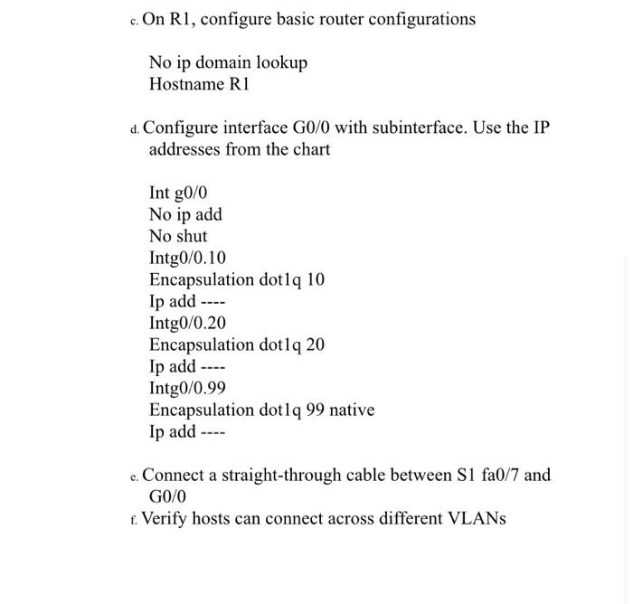 Solved Week 3 VLANs and Inter-VLAN Routing Subnetting with | Chegg.com