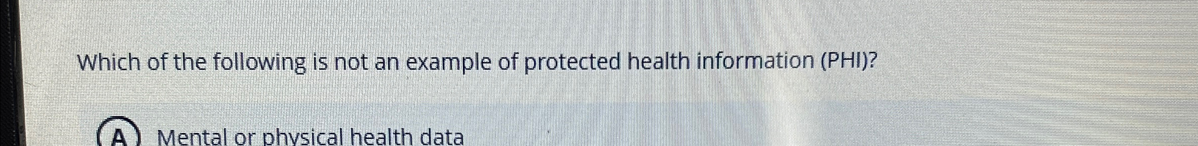 Solved Which of the following is not an example of protected | Chegg.com