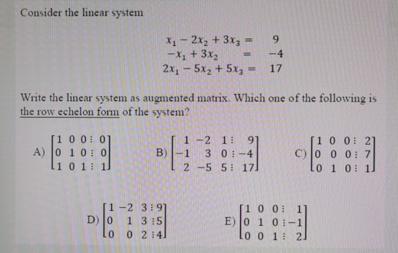 Solved Consider the linear system | Chegg.com