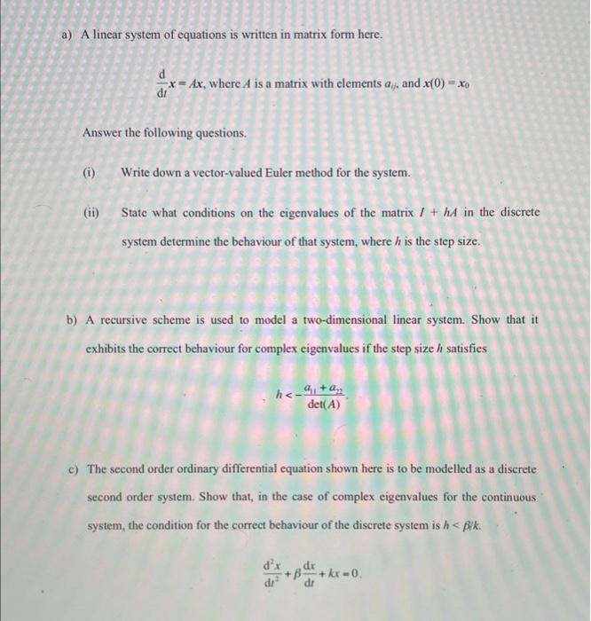Solved b) A recursive scheme is used to model a | Chegg.com