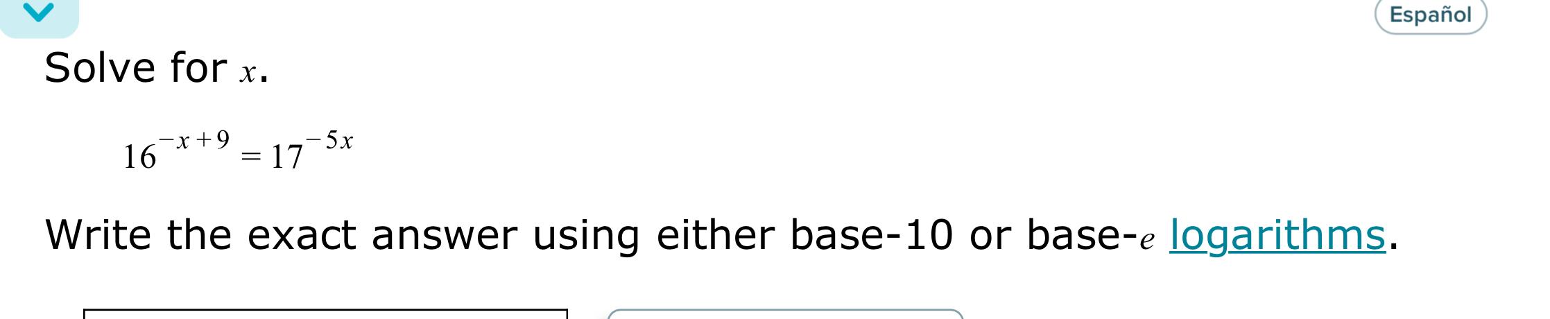 Solved Solve for x16-x+9=17-5xWrite the exact answer using | Chegg.com