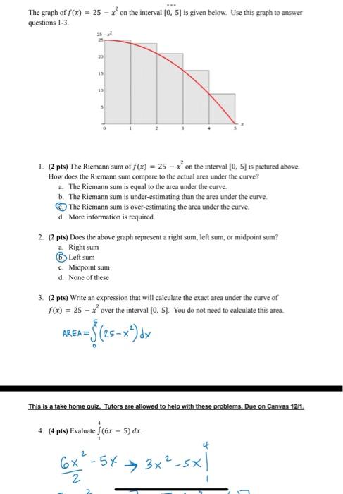 Solved The graph of f(x)=25−x2 on the interval [0,5] is | Chegg.com