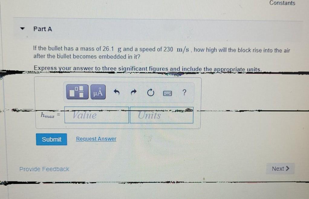 Solved A gun fires a bullet vertically into a 1.40-kg block | Chegg.com