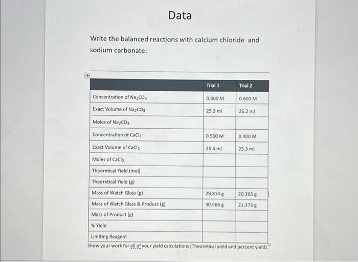 Solved Write the balanced reactions with calcium chloride | Chegg.com