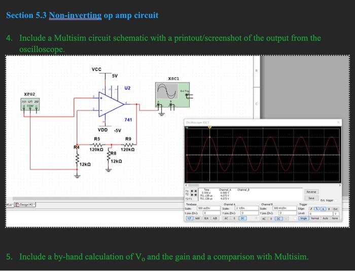 Solved 4. Include a Multisim circuit schematic with a | Chegg.com