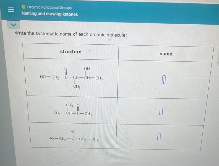 Solved Write the systematic name of each organic molecule: | Chegg.com