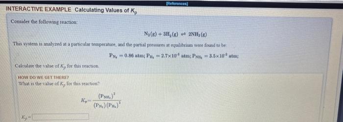 Solved [References) INTERACTIVE EXAMPLE Calculating Values | Chegg.com