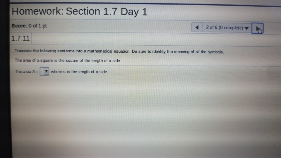 Solved Homework Section 1 7 Day 1 Score 0 Of 1 Pt 2 Of 6
