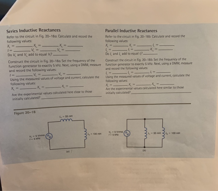 Solved Parallel Inductive Reactances Refer to the circuit in | Chegg.com
