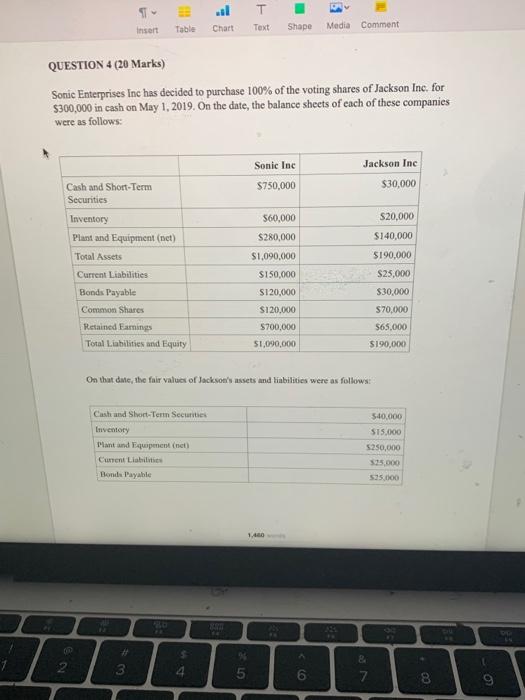 Solved E T Insert Table Chart Text Shape Media Comment | Chegg.com