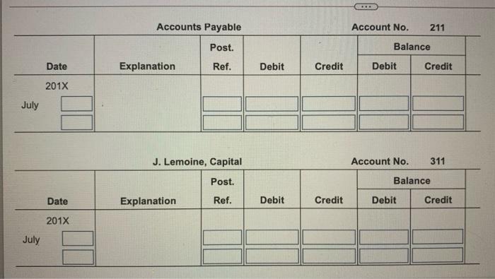Solved (b) Post to the ledger (use a four-column account). | Chegg.com