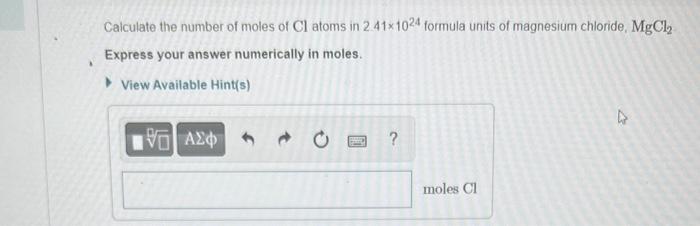 Solved Calculate The Number Of Molecules In 8 00 Moles H2 S