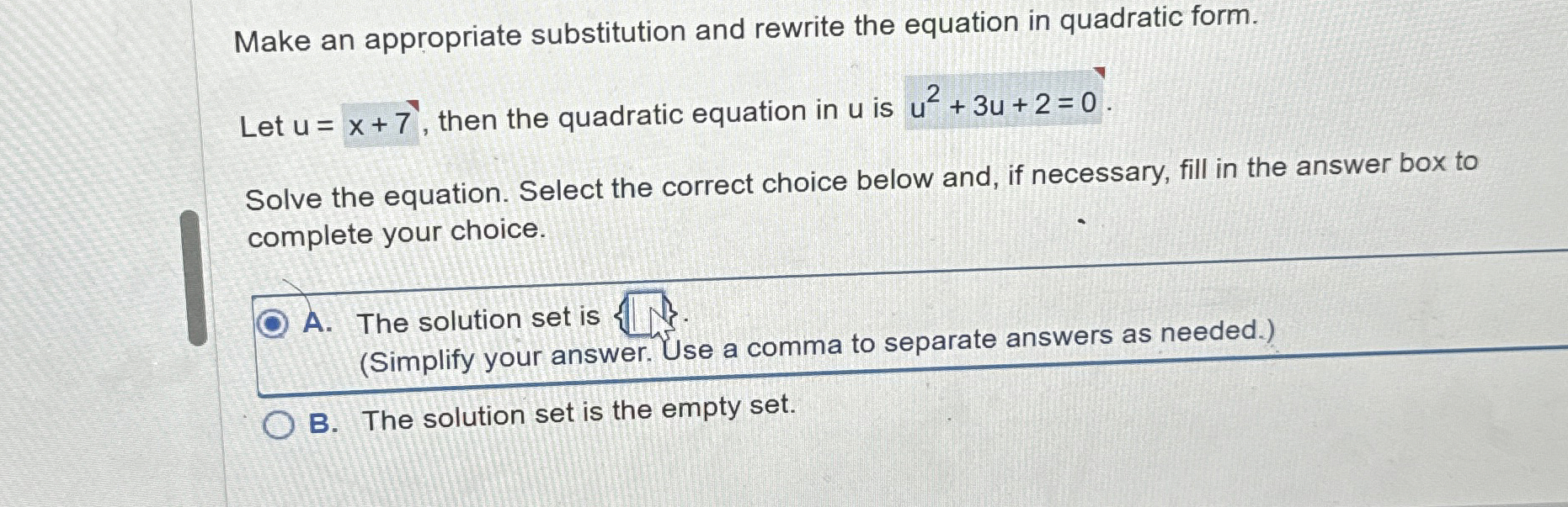 Solved Make an appropriate substitution and rewrite the | Chegg.com