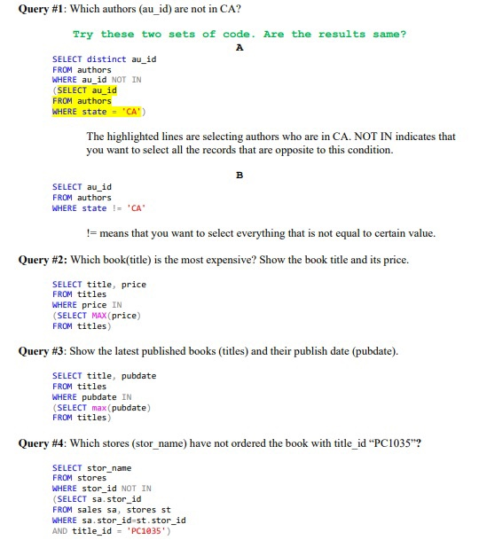 Query 5 List All Authors last Name Only Their Chegg